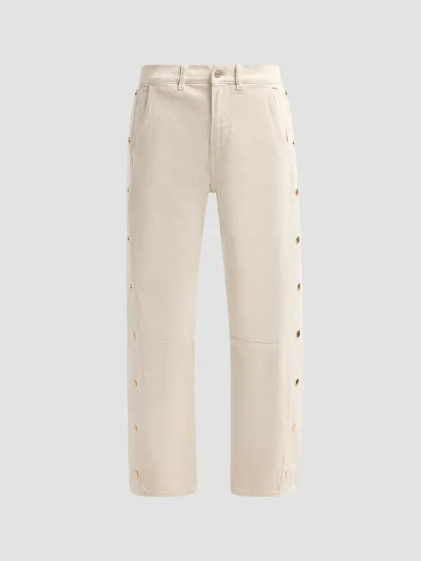 LE JEAN Frankie Studded Barrel-leg Jeans