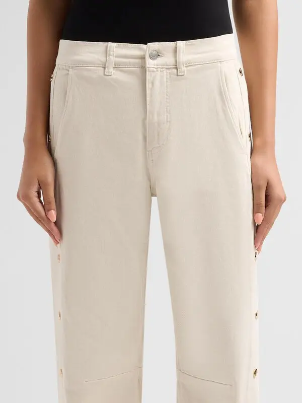 LE JEAN Frankie Studded Barrel-leg Jeans