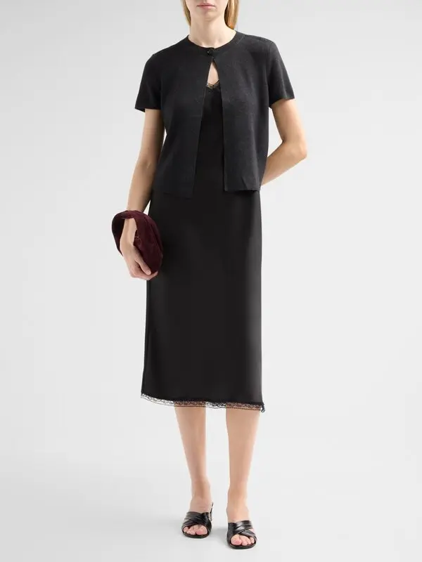 DH New York Viv Lace-trim A-line Midi Dress