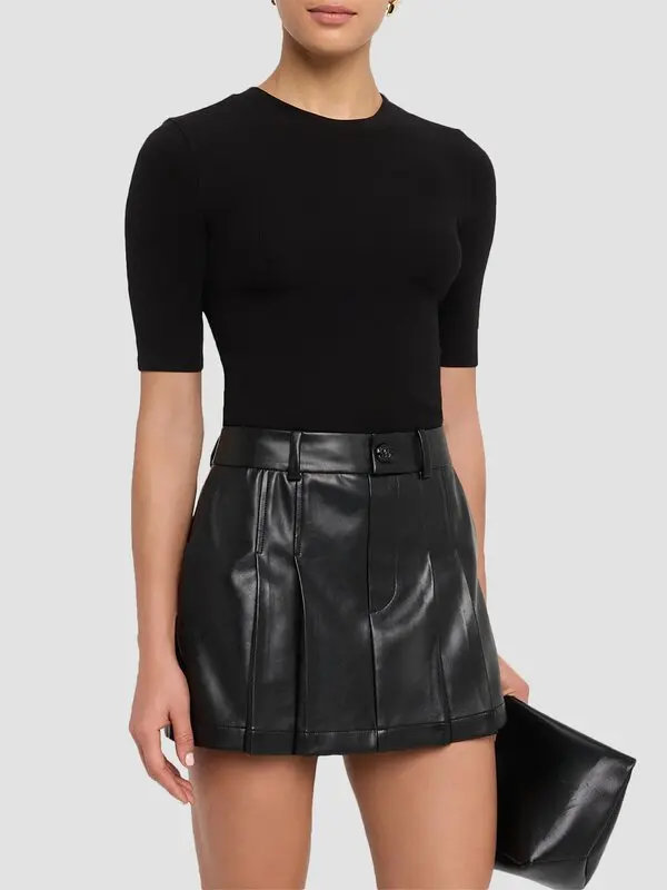 FRAME Rib Crewneck T-shirt - Black