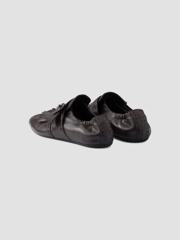 Prada Shuffle Fringed Monk Strap Shoes