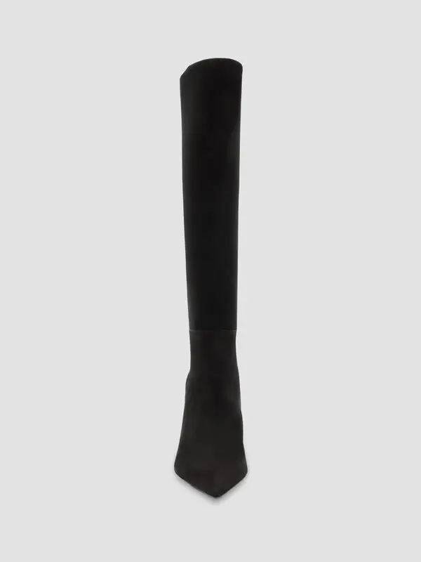 Schutz Mikki 80mm Nubuck Leather Knee-high Boots