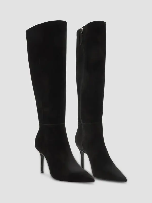 Schutz Mikki 80mm Nubuck Leather Knee-high Boots