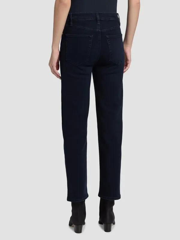 FRAME Le Sleek Cotton-blend High-rise Straight-leg Jeans