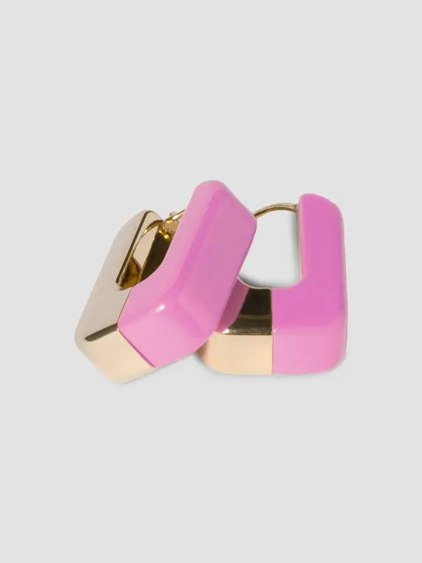 Miu Miu Enameled Metal Earrings - Pink