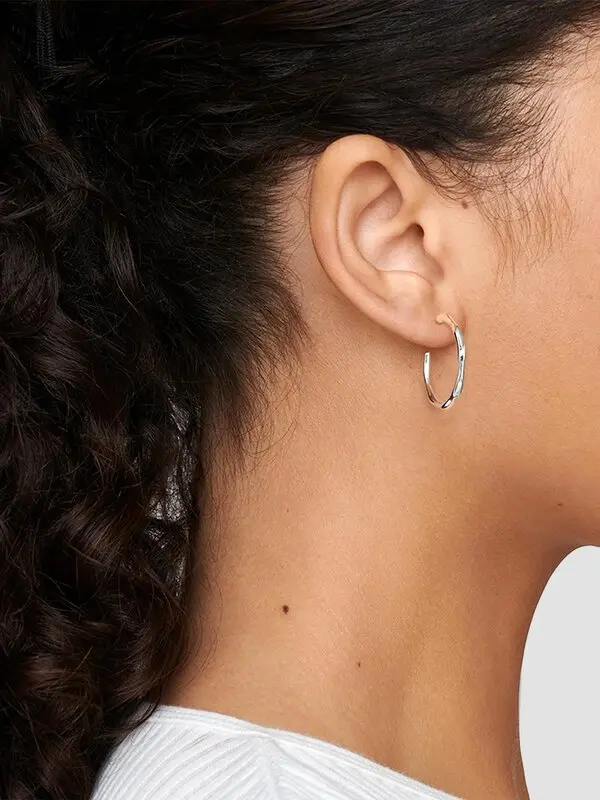 Ippolita Glamazon Sterling Squiggle Hoop Earrings/2.6