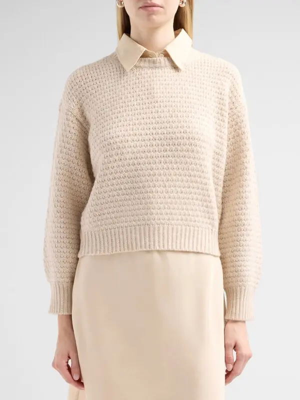 DH New York Sab Layered Mixed-media Mini Sweaterdress