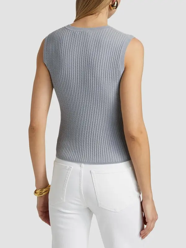 FRAME Cable-knit Tank