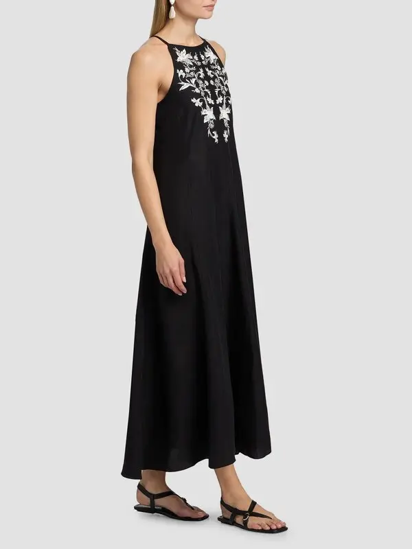 Kobi Halperin Regina Embroidered Midi-dress