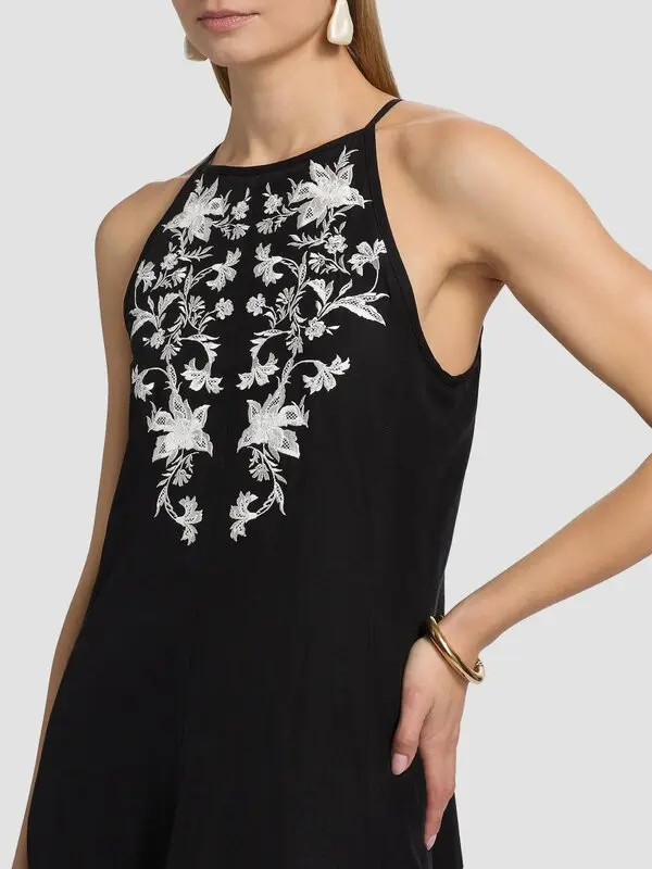 Kobi Halperin Regina Embroidered Midi-dress