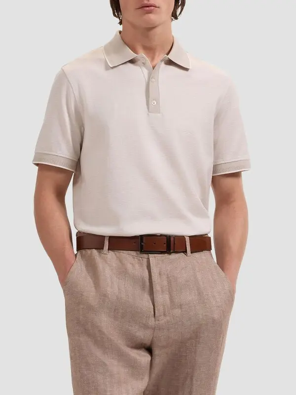 Bugatchi Jacquard Herringbone Polo Shirt