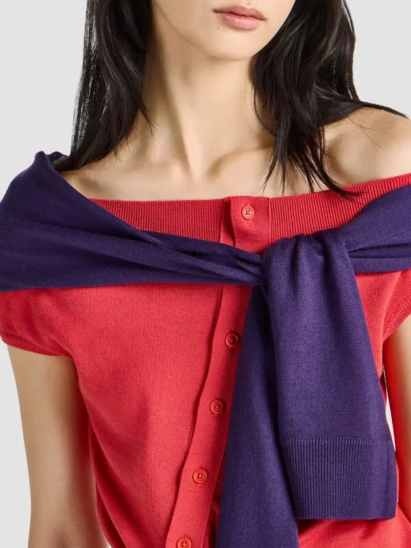 JW Anderson Off-the-shoulder Sweater Tank