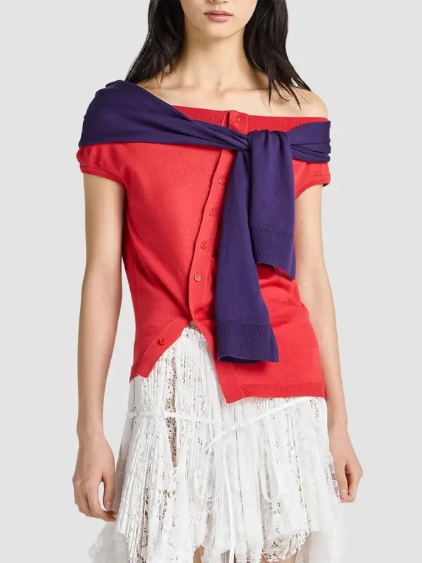 JW Anderson Off-the-shoulder Sweater Tank