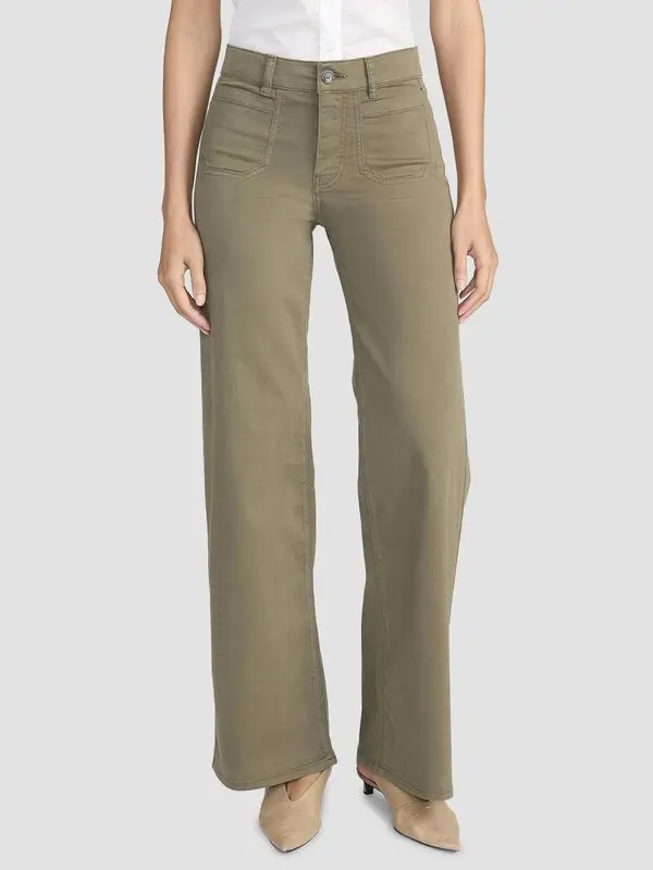 FRAME Le Slim Palazzo Cotton-blend Wide-leg Jeans