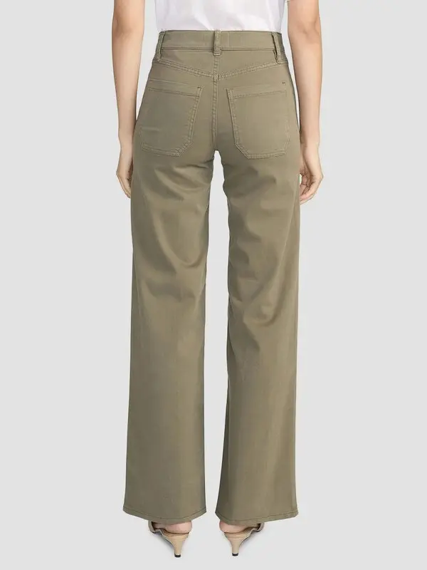 FRAME Le Slim Palazzo Cotton-blend Wide-leg Jeans