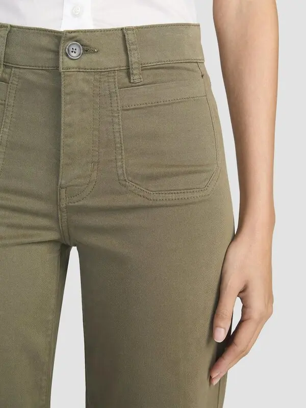 FRAME Le Slim Palazzo Cotton-blend Wide-leg Jeans