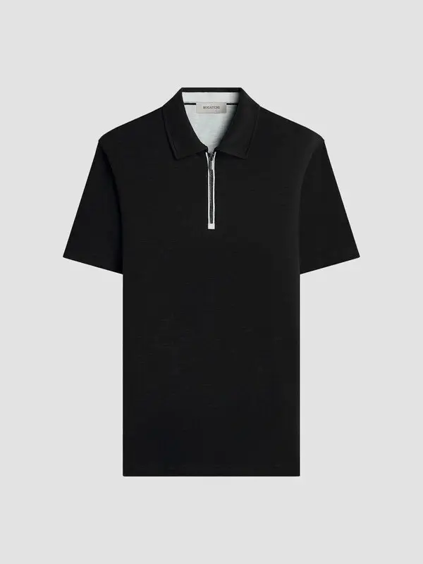 Bugatchi Performance Quarter-zip Polo Shirt