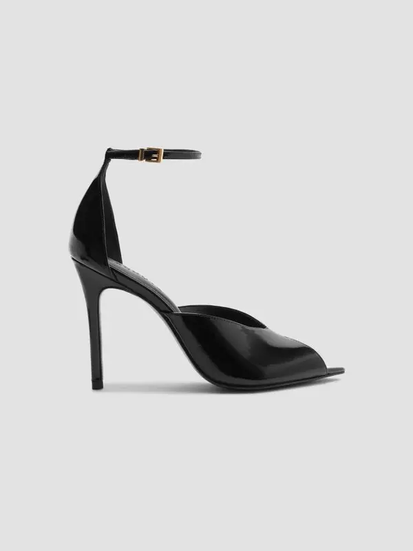Schutz Ingrid 100mm Patent Leather D'orsay Sandals