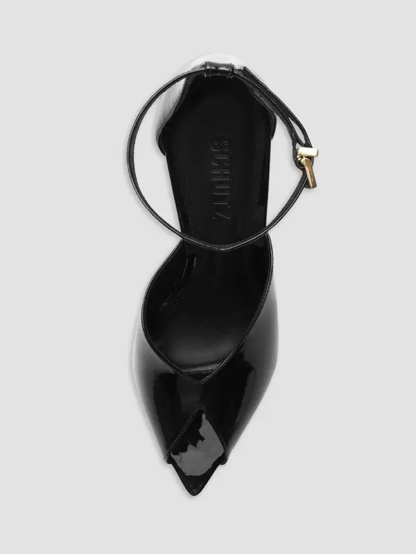 Schutz Ingrid 100mm Patent Leather D'orsay Sandals