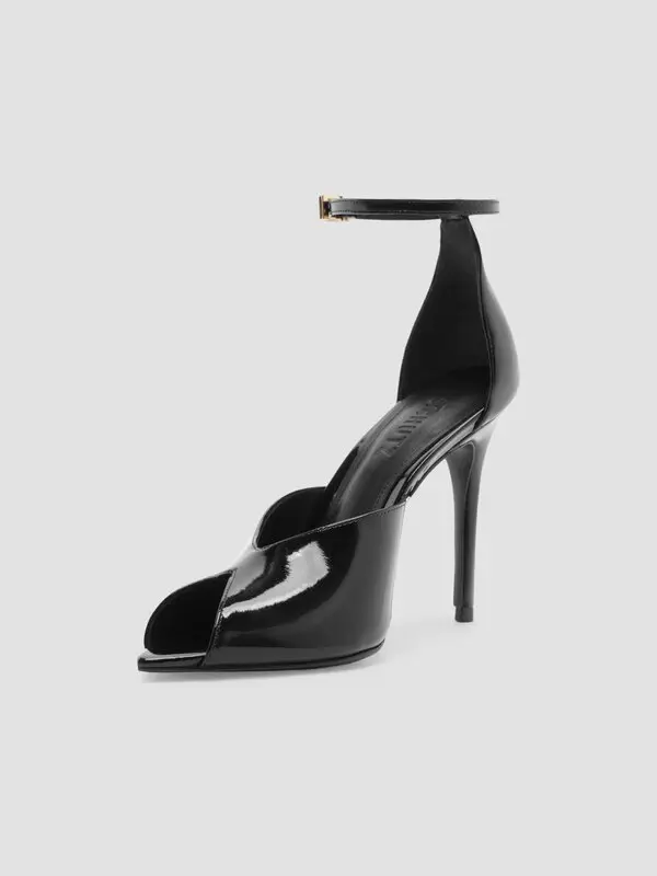 Schutz Ingrid 100mm Patent Leather D'orsay Sandals