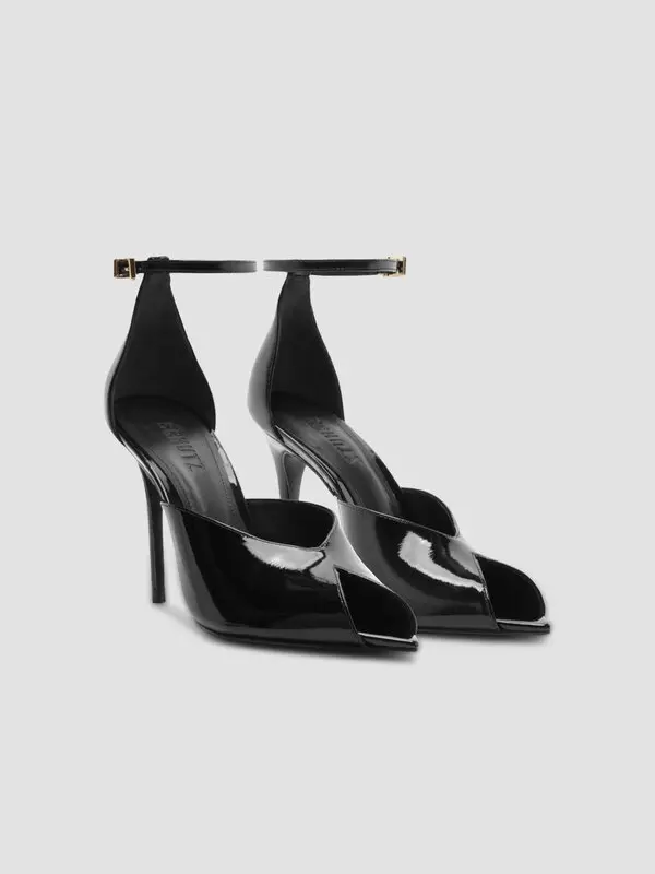 Schutz Ingrid 100mm Patent Leather D'orsay Sandals