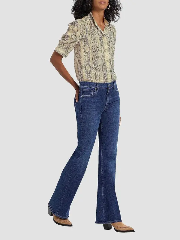 FRAME The Icon Mid-rise Stretch Flare Jeans - Solace