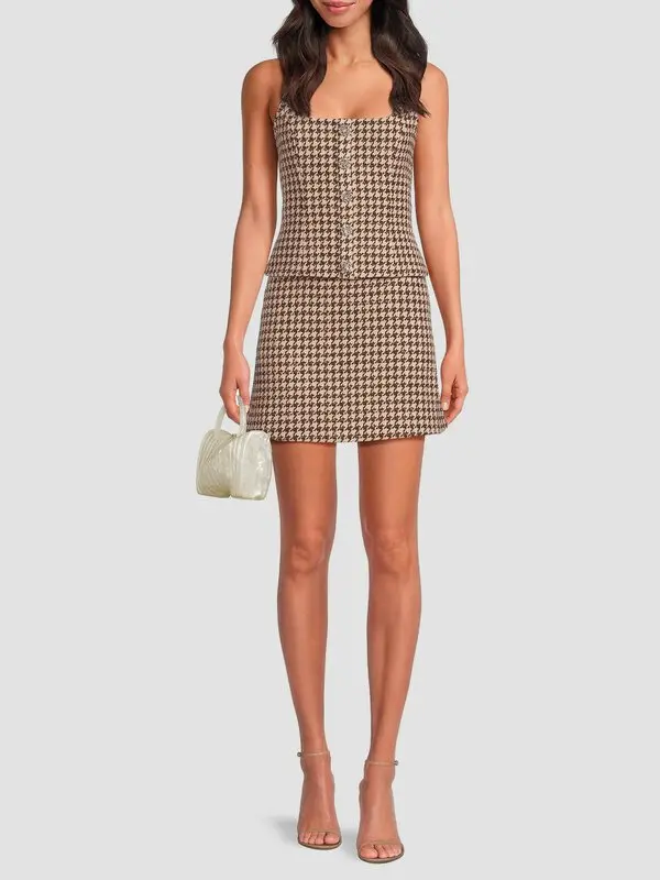 Likely Calissa Houndstooth Minidress