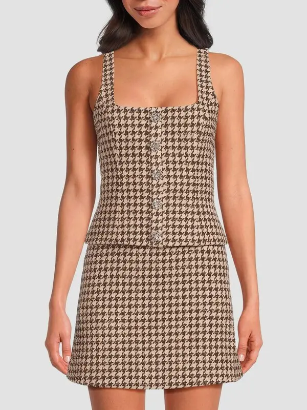 Likely Calissa Houndstooth Minidress