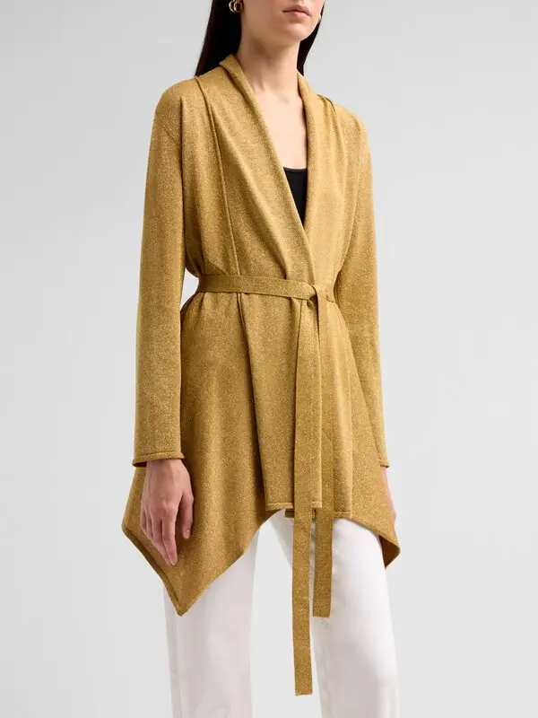 Kobi Halperin Tate Metallic Knit Cardigan - Gold
