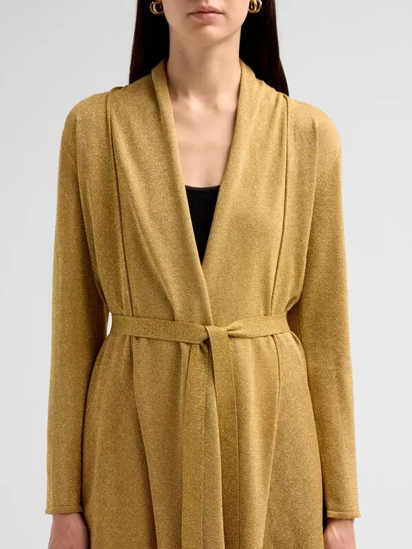 Kobi Halperin Tate Metallic Knit Cardigan - Gold
