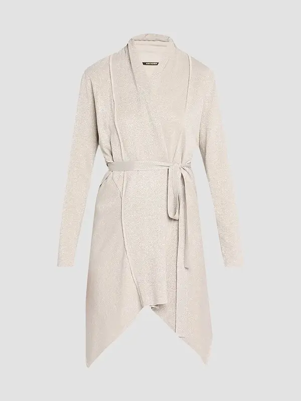 Kobi Halperin Tate Metallic Knit Cardigan - Silver