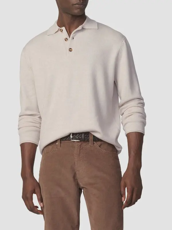 Joe's Jeans Merino Wool Polo Sweater - Ancient Scroll