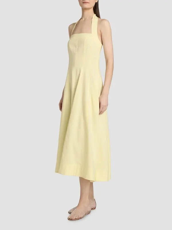 A.L.C. Elinor Linen-blend Midi-dress
