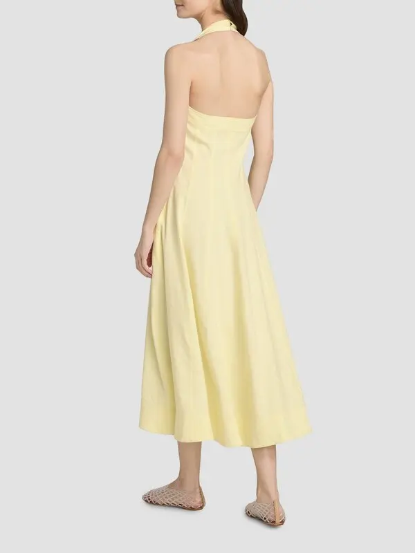 A.L.C. Elinor Linen-blend Midi-dress