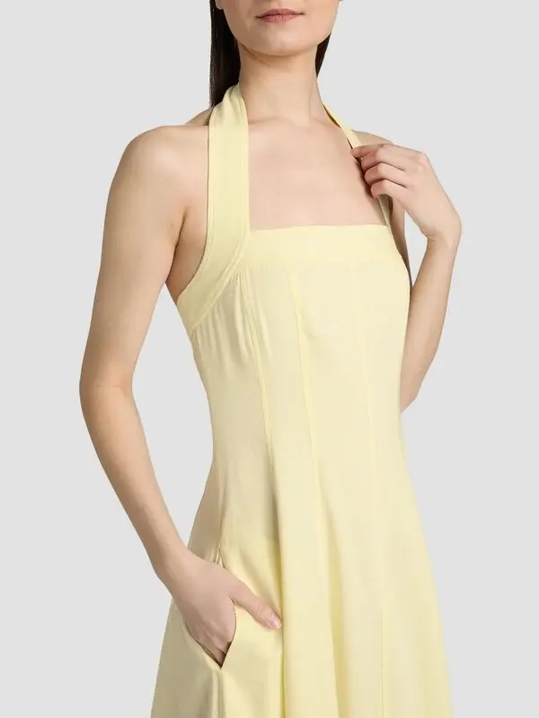 A.L.C. Elinor Linen-blend Midi-dress