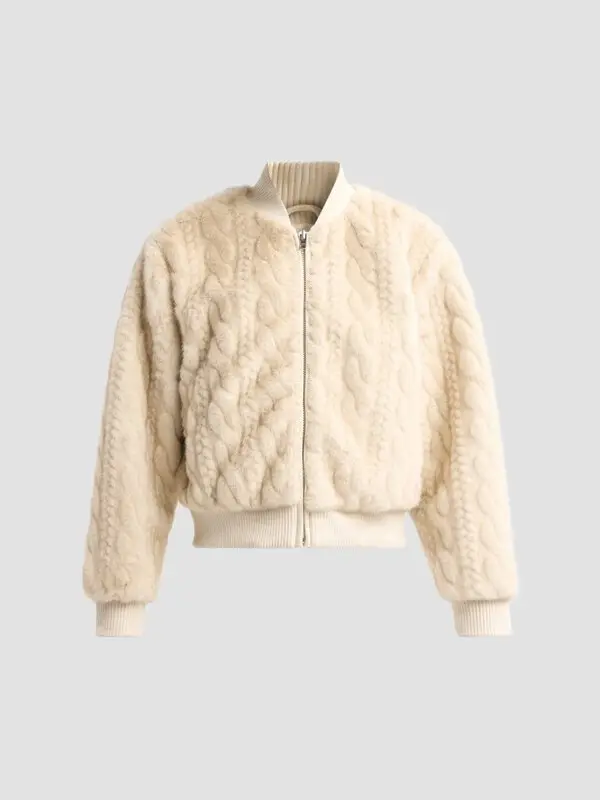 DH New York Debbi Cable-knit Jacket - Ivory
