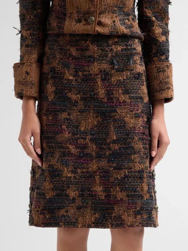 Kobi Halperin Olsen Tweed Knee-length Skirt