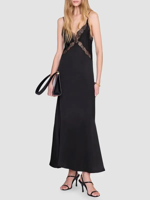 ANINE BING Magnolia Lace-trimmed Maxi Dress