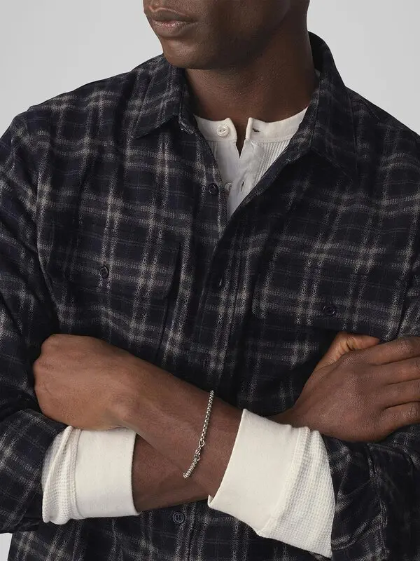 Joe's Jeans Plaid Double Flap Pocket Shirt - Navy Multi