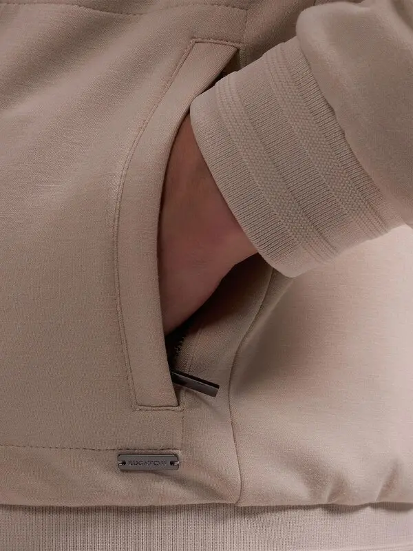 Bugatchi Soft Touch Bomber Jacket - Almond