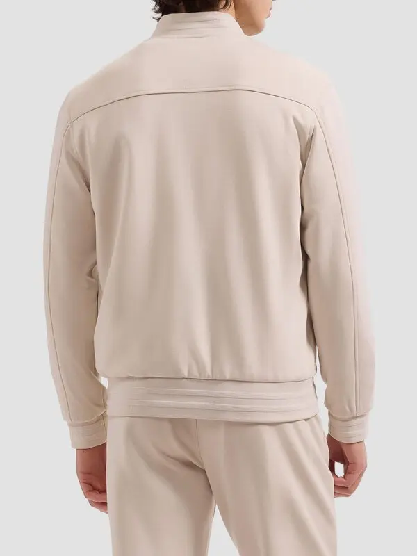 Bugatchi Soft Touch Bomber Jacket - Almond
