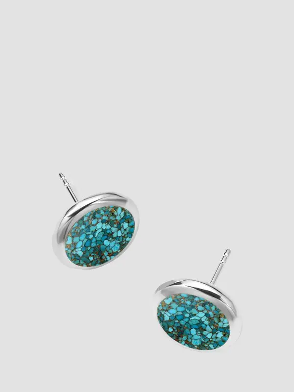 Ippolita Polished Rock Candy Sterling Rock Crystal, Bronze & Turquoise Doublet Stud Earrings