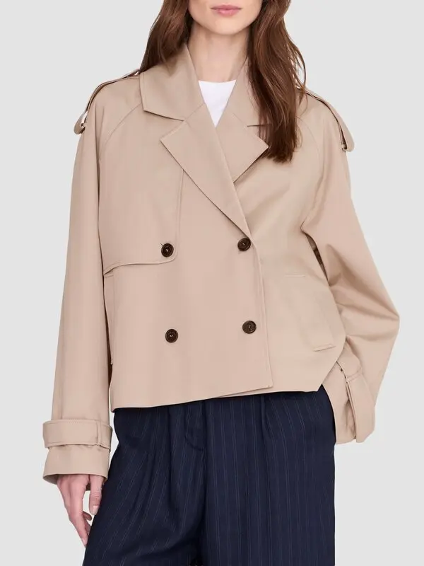 ANINE BING Rickie Crop Trench Coat