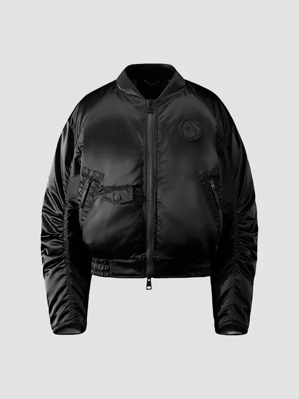 Canada Goose Jade Satin & Down Bomber Jacket - Black