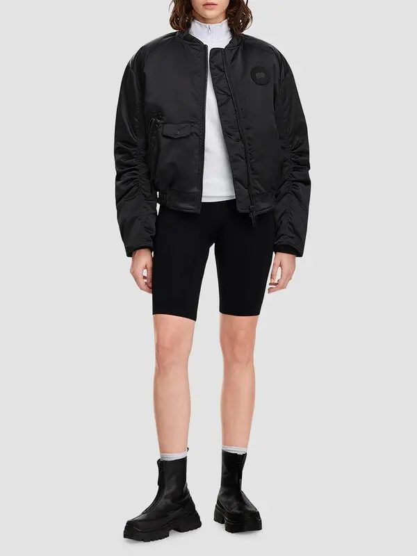 Canada Goose Jade Satin & Down Bomber Jacket - Black