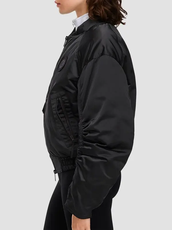 Canada Goose Jade Satin & Down Bomber Jacket - Black