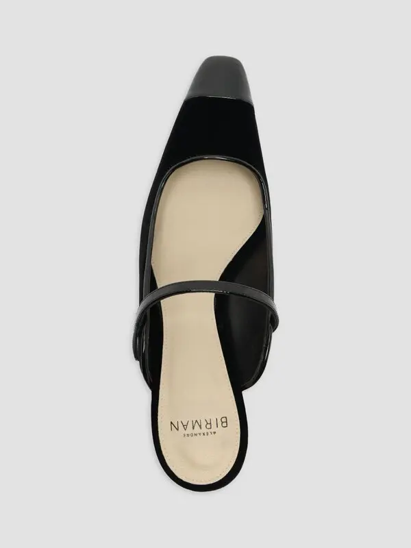 ALEXANDRE BIRMAN Tita Wave 60mm Velvet Mules - Black