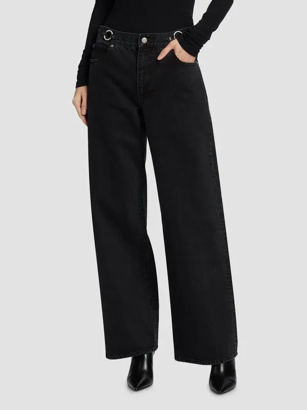FRAME The O-ring Stroll Wide-leg Jeans