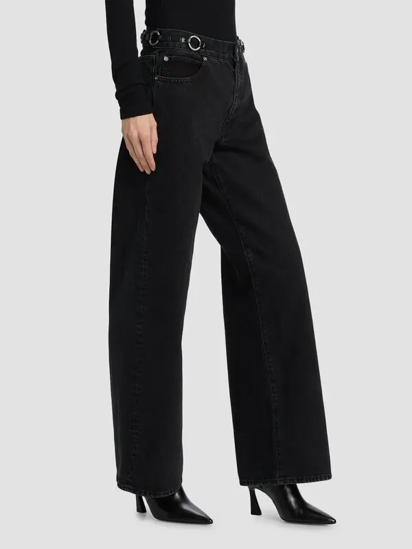 FRAME The O-ring Stroll Wide-leg Jeans