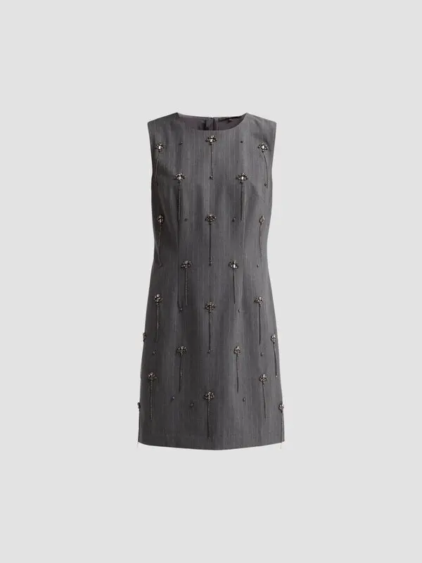 Kobi Halperin Heidi Embellished Pinstripe Mini Dress
